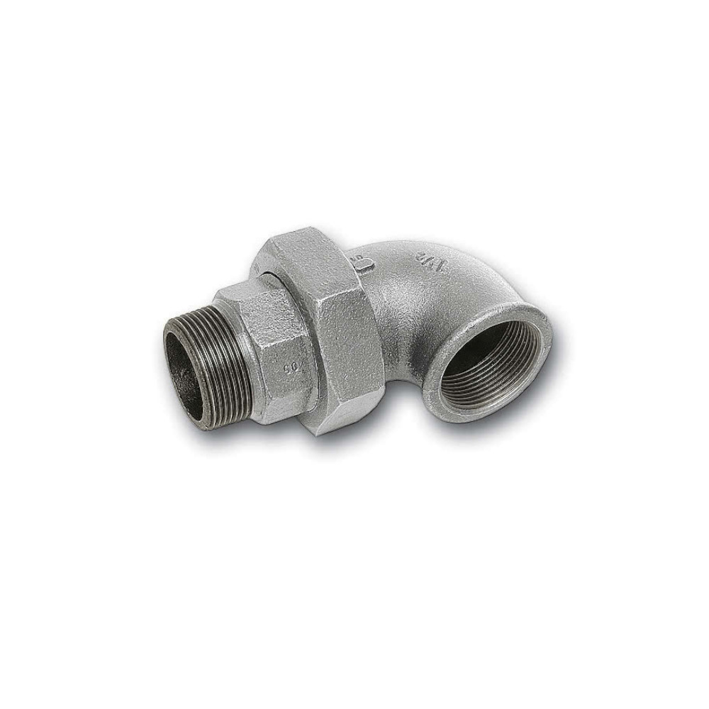 Galv. Union Elbow Male Female With Taper Joint - Ind Fittings