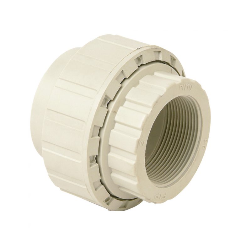 Polypropylene Socket Union FPM Plain x Threaded - Ind Fittings