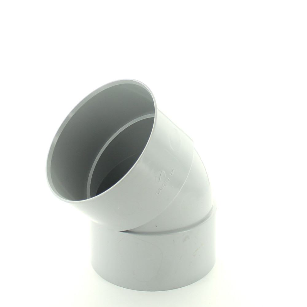 160MM BEND 45 DEG DOUBLE SOLVENT SOCKET - Ind Fittings